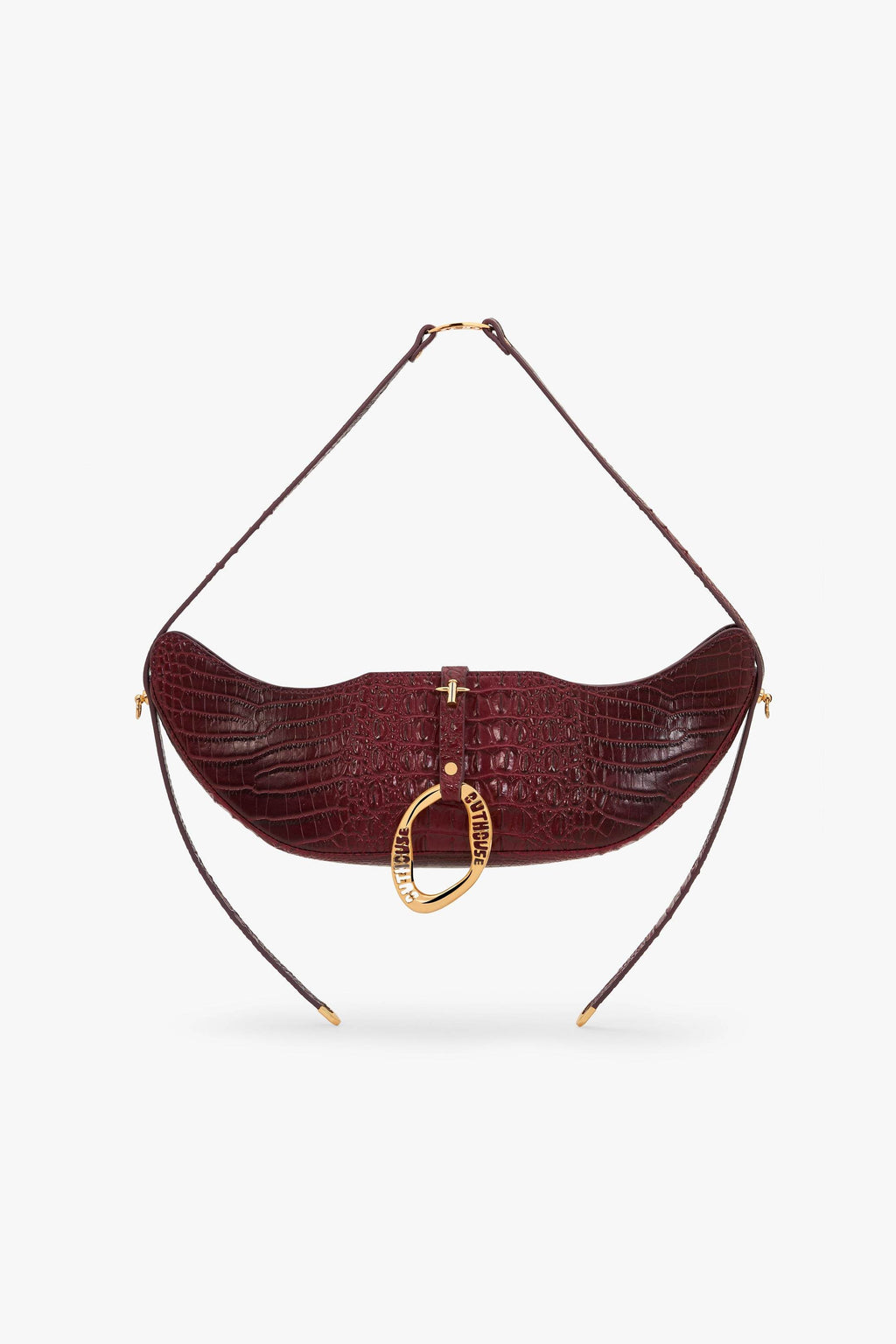 Buy The Boss Swing Bag in Crimson Croc Online for Rs. 32500.0